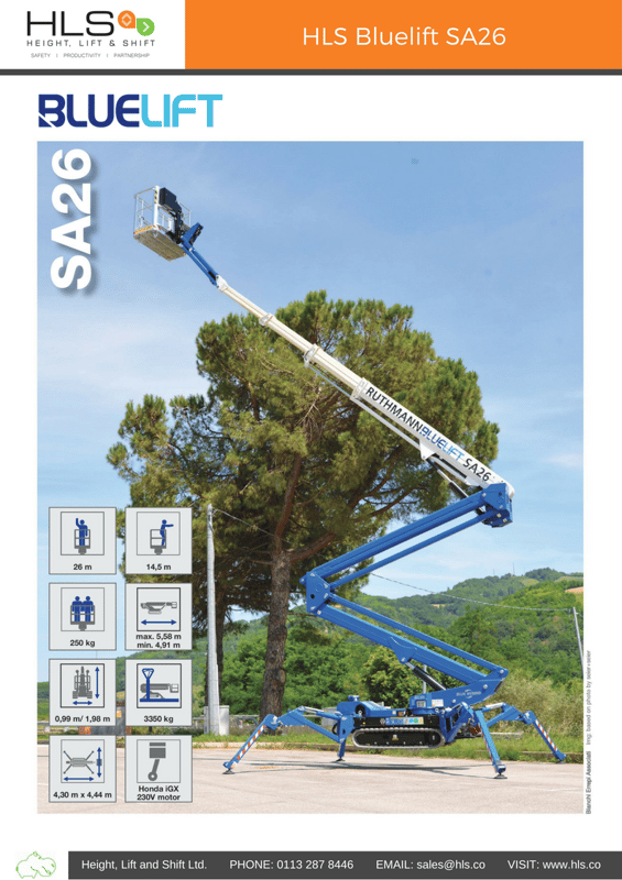 Ruthmann Bluelift SA26 spec sheet download