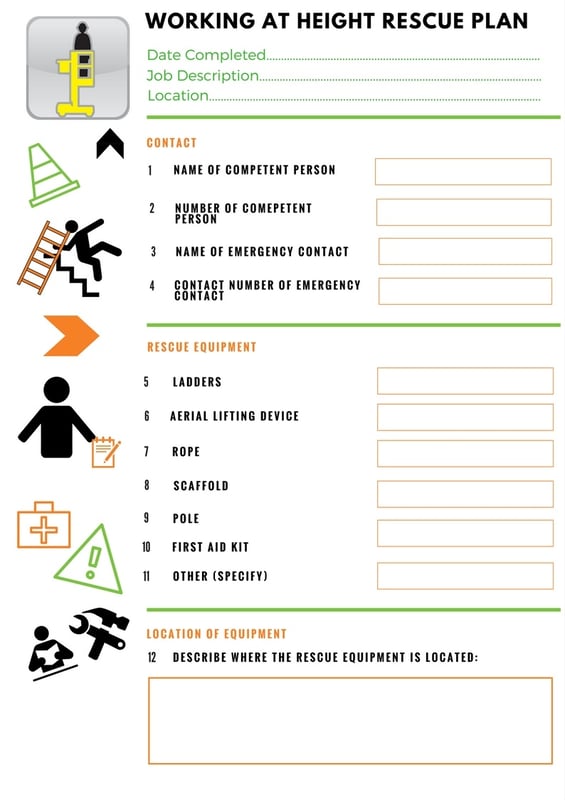 Work at Height Rescue Plan Template